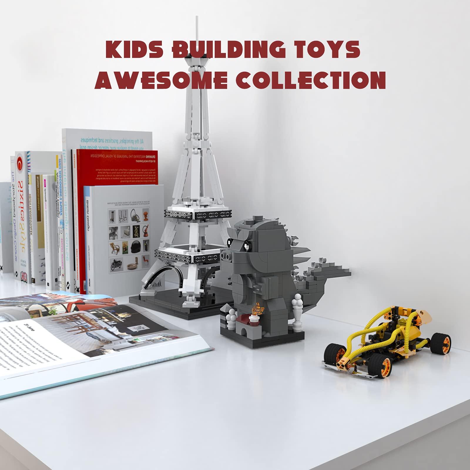 VONADO Dinosaur Building Blocks - Action Figure Monsters from Monster Series Toys, Educational Mini Tyrannosaurus Building Toys, Creative Play Building Bricks Set for 6+ Kids Gift(220 PCS)