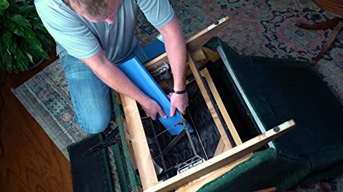 SagsAway 4 Piece Sagging Recliner DIY Repair Kit. No Tools Needed. High Density, Flexible Foam Padding Reinforcement. Four 18 Inch Firm Supports Per Set, Per Seat to Extend The Life of Recliners, Blue
