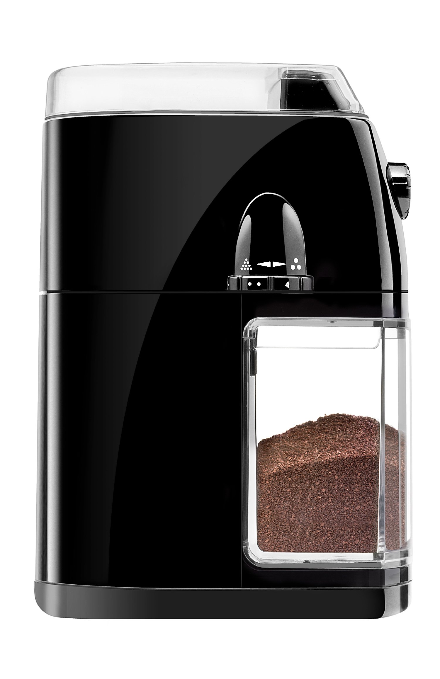 Chefman Coffee Grinder Electric Burr Mill - Freshly Grinds Up to 2.8oz Beans, Large Hopper with 17 Grinding Options for 2-12 Cups, Easy One Touch Operation, Cleaning Brush Included, Black