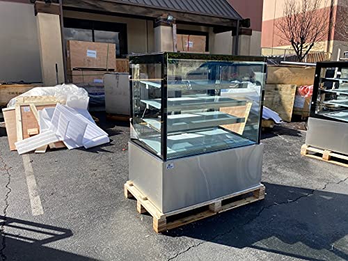 Refrigerated Bakery Display Cooler Cuboid Glass Refrigerator Showcase for Pastry Deli Upright 48" Wide Auto Defrost -Commercial NSF UL ETL RT-4F