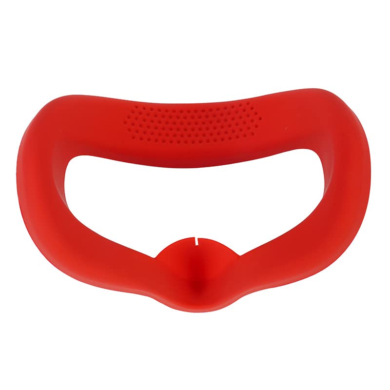 Duckart Eye Cover for Oculus Quest2, Breathable Anti-Sweat Soft Silicone Eye Cushion for Oculus Quest 2 VR Headset red