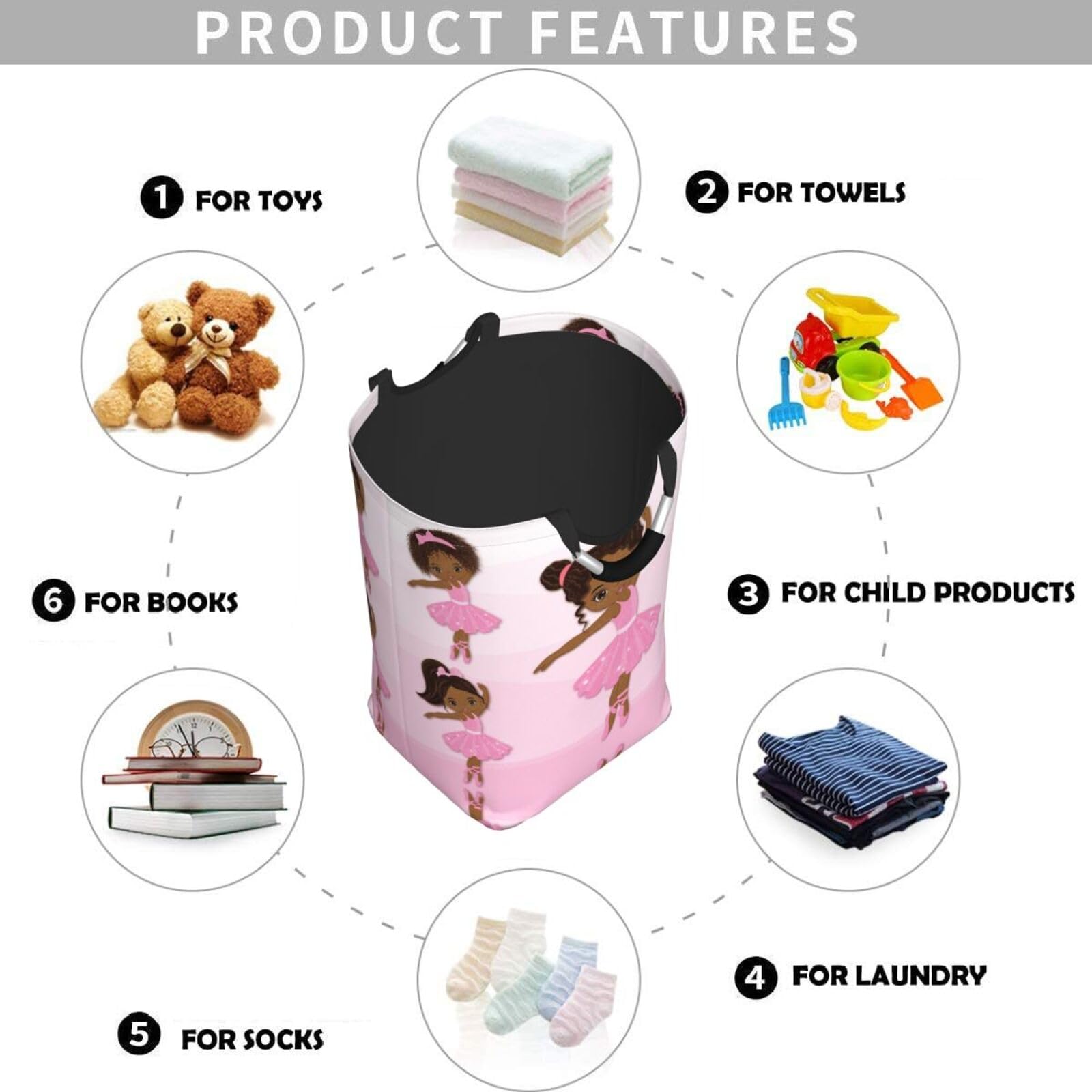 Gbuzozie Blue Marble Texture Laundry Hamper Storage Basket Toys Clothes Organizer Bin For Home Bathroom Bedroom Dorm Nursery, 52l