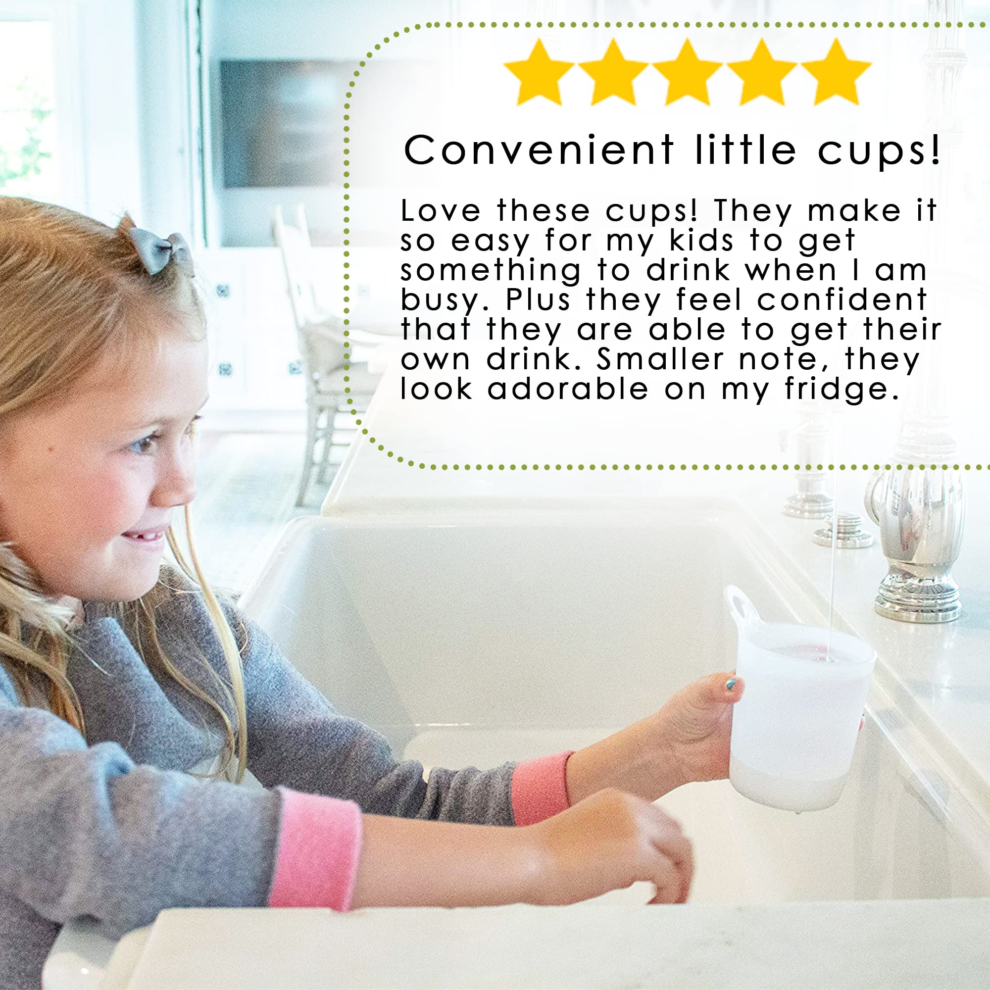 Puj Phillip Cups for Kids - Hangable Training Cups - Rinse-and-Play Reusable Plastic Cups with Grippy Hooks - Dishwasher Safe - Set of 2 (Sage and Periwinkle)
