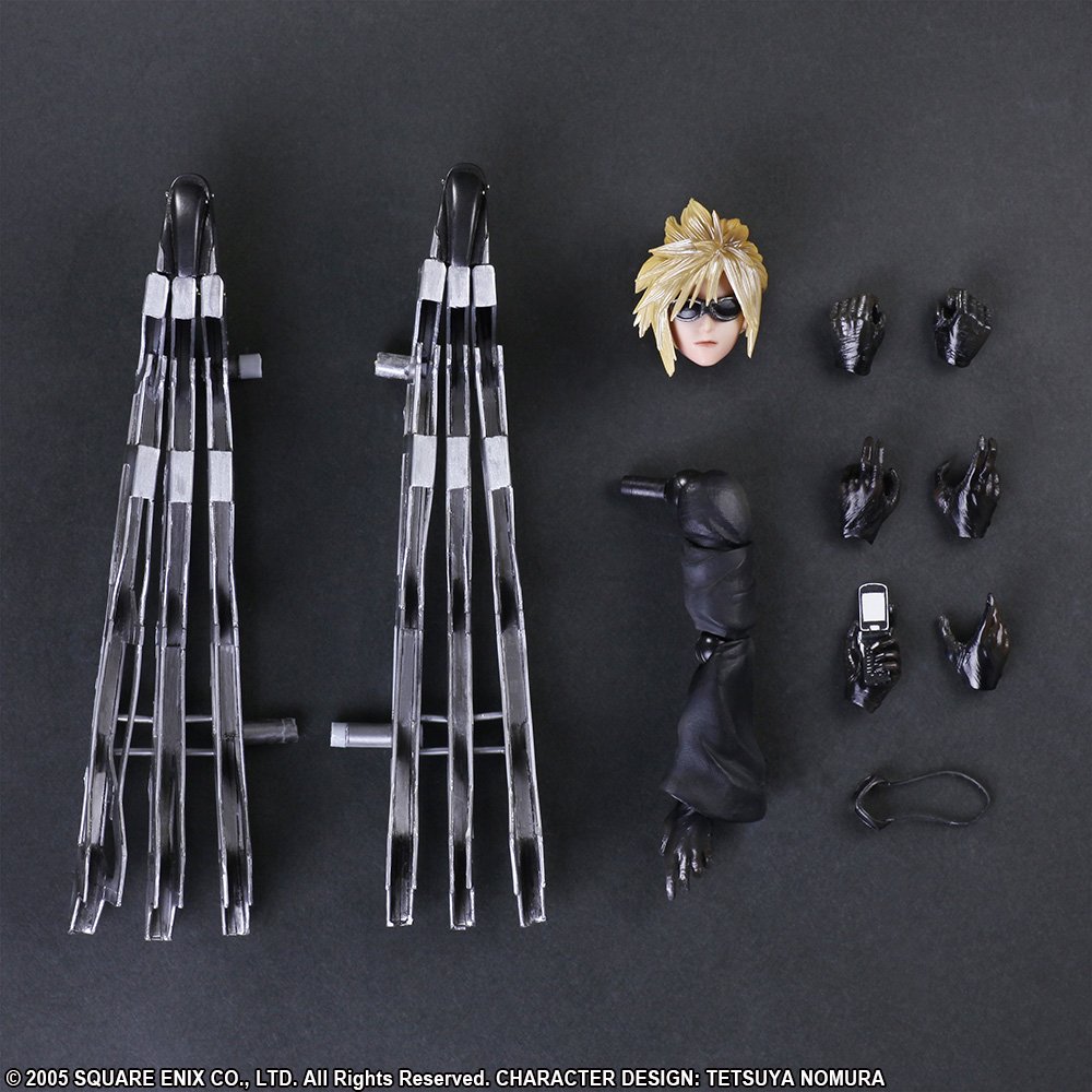 Square Enix-Final Fantasy VII Advent Children Play Arts -Kai- Cloud Strife & Fenrir