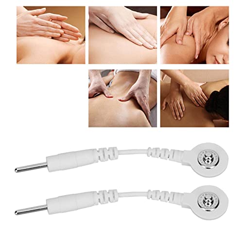 Demeras Electrodes Cords, Electrode Wires 20Pcs White Easy Operation Portable for Therapeutic Instruments