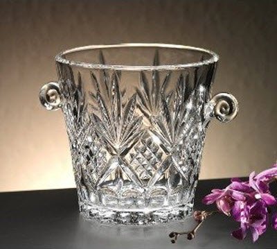 Elegant Crystal Ice Bucket with handles, wine cooler bucket, For weddings,events, parties