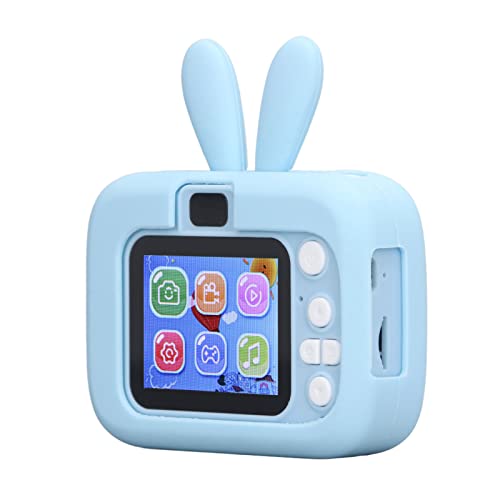 Children Digital Camera 20MP 400mAh 1080P USB 2in Color Display Automatic Focusing Kid Student Digital Camera Games Kids Electronics Personal Video Players Accessories (Blue) Ele