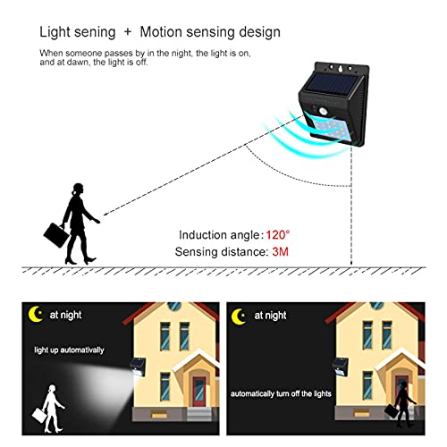 Wall Lampled Street Light Pir Motion Sensor Solar Garden Light Outdoor Waterproof Wall Lamp Solar Light for Home Garden Fence Stair asshow