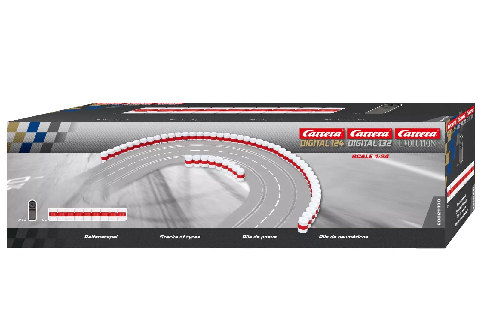 Stacks of Tires for Slot Car Track