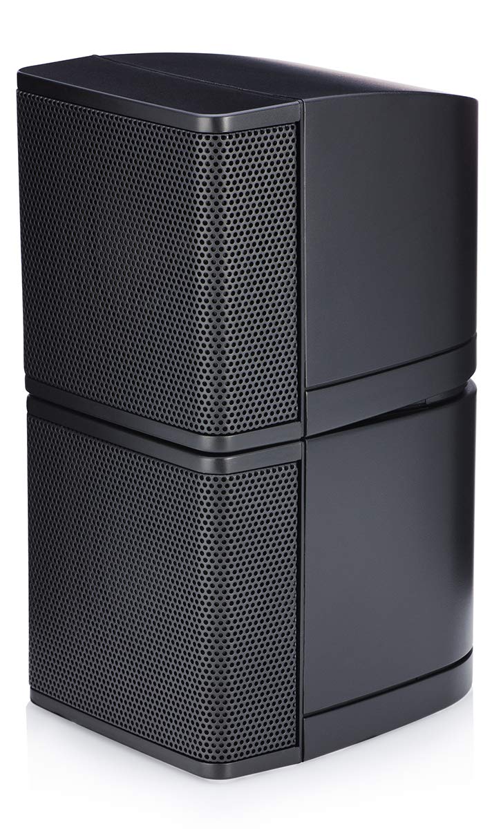 Pure Resonance Audio MC2.5B Dual 2.5β Swiveling Surround Sound Mini Cube Speaker (Pair, Black) (Without Brackets)