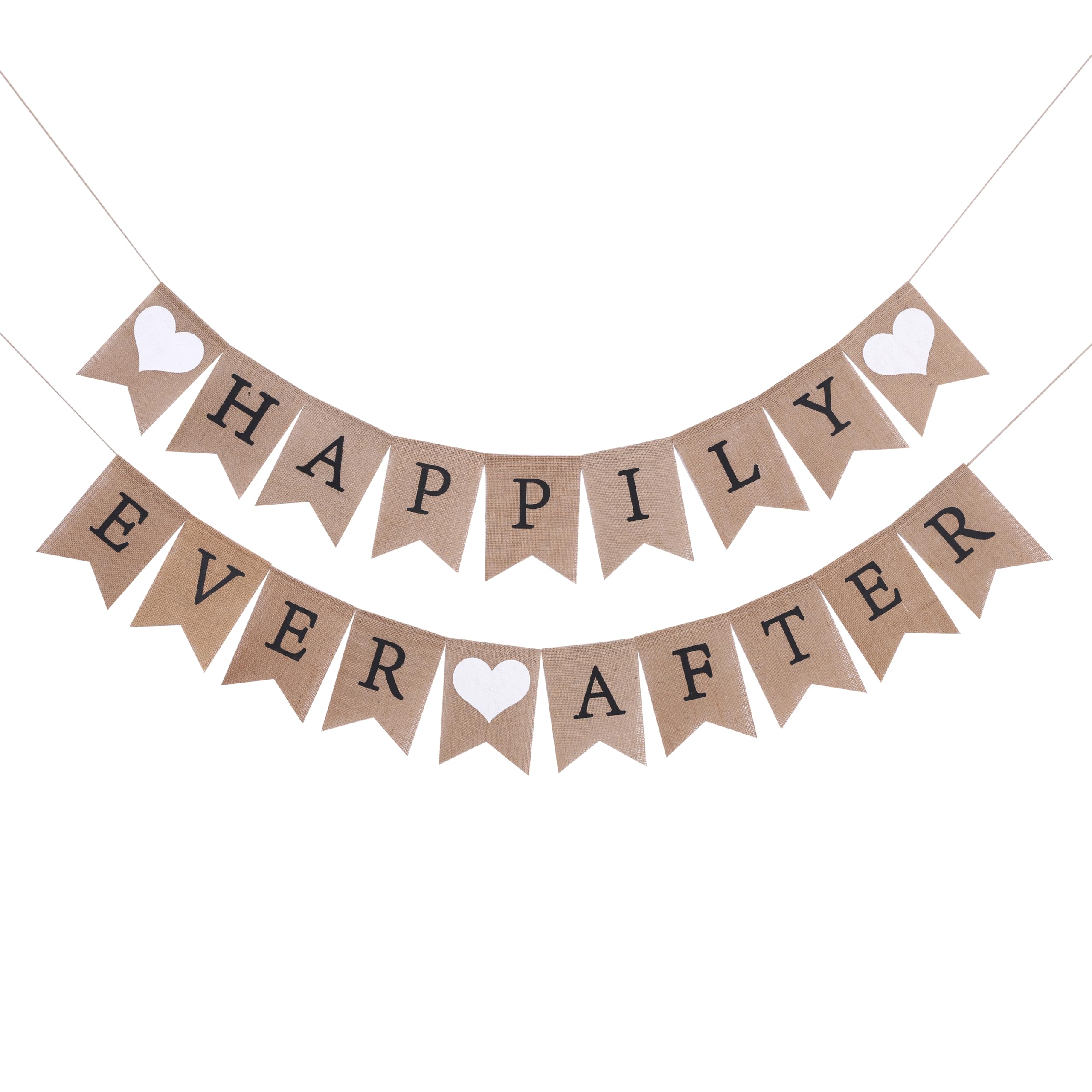 Happily Ever After Burlap Banner - Happily Ever After Bunting, Rustic Wedding Decor, Burlap Banner, Bridal Shower, Engagement, Just Married, Wedding Party Decorations, Rustic Country Bridal Shower
