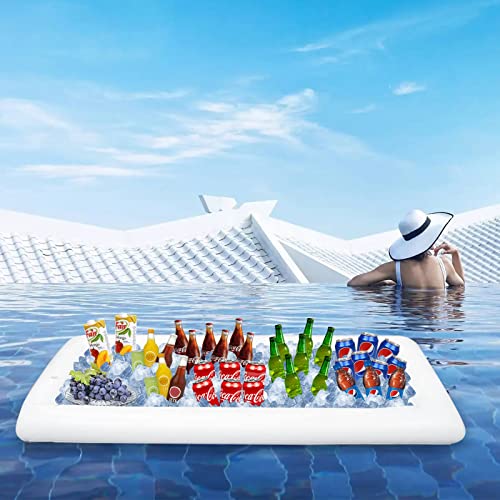 INNOVATIVE LIFE Inflatable Drink Cooler for Parties, Large Size Food Cooler Buffet, BBQ Picnic Pool Party Ice Serving Platters & Picnic Supplies
