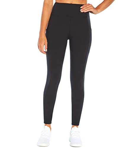 Marika Women's Standard Cameron High Rise Tummy Control Legging, Black, Medium