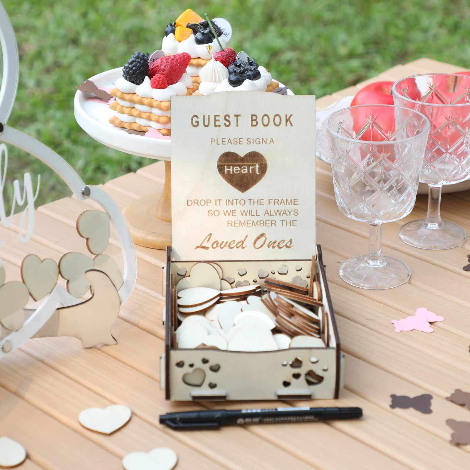 Fonder Mols Baby Shower Guest Book Alternatives - We Can Bearly Wait Baby Shower Decorations- Bear Party Reception Table Centerpiece Supplies (for 80 Guests)