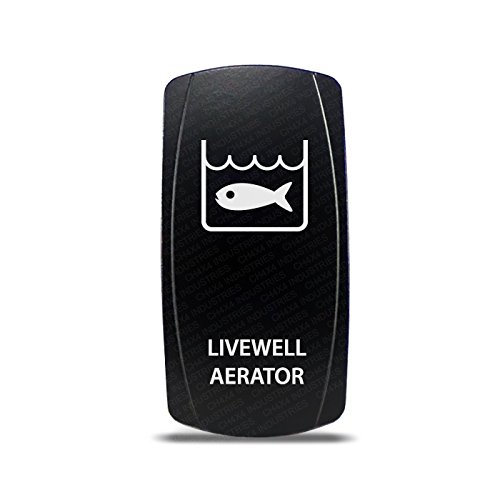 CH4X4 Marine Rocker Switch Liwell Aerator Symbol 2- Blue Led