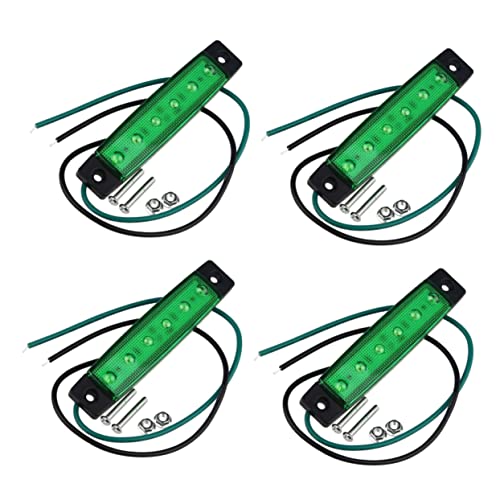 INOOMP LED Brake Lights LED Brake Lights 2 Pcs 6 LED Trailer Lights Truck Tail Lights LED Rear Light Taillight Green Signal Light LED LED Tail Lights LED Trailer Lights