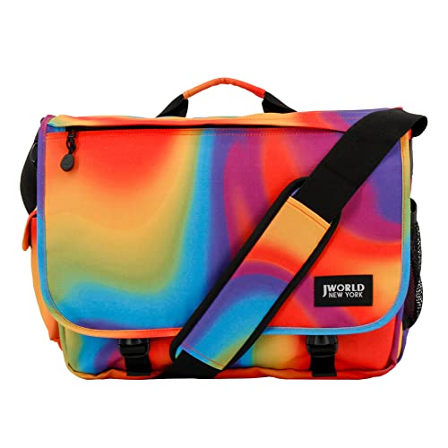 J World New York Thomas Laptop Messenger Bag for Women. Kids Computer Bookbag, Heat