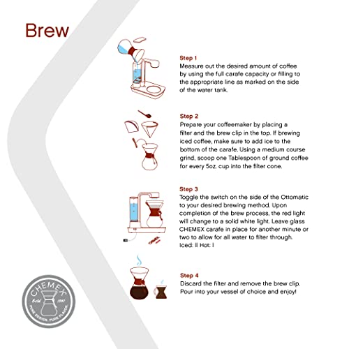 Chemex Ottomatic Coffeemaker Set - 40 oz. Capacity - Includes 6 Cup Coffeemaker