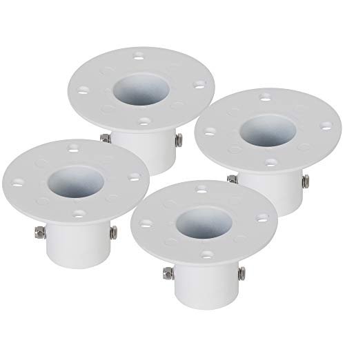 ECOTRIC Replacement Deck Anchor Flange Cast Aluminum Above Ground Pool Ladders and Handrails - 1 7/8” Inch Diameter of 1.9"(4PC)