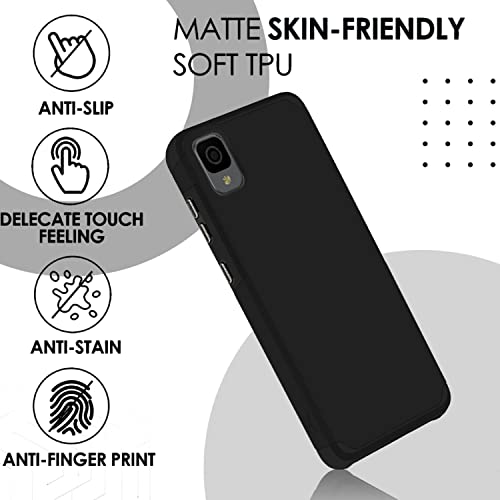 HRWireless Compatible for Alcatel TCL 30z, TCL 30LE, TCL T602DL Heavy Duty Dual-Layer Phone Case, Premium Tough Strong ShockproofSeries Minimalistic Design for Accidental Drops