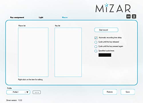 Mizar MZ60 Luna Mechanical Gaming Keyboard | 60% Keyboard 62 Key ANSI US Layout | RGB LED Backlit | Anti Ghosting NKRO | Progammable Macro Keys | Hotswap Gateron Optical Blue Switches | White