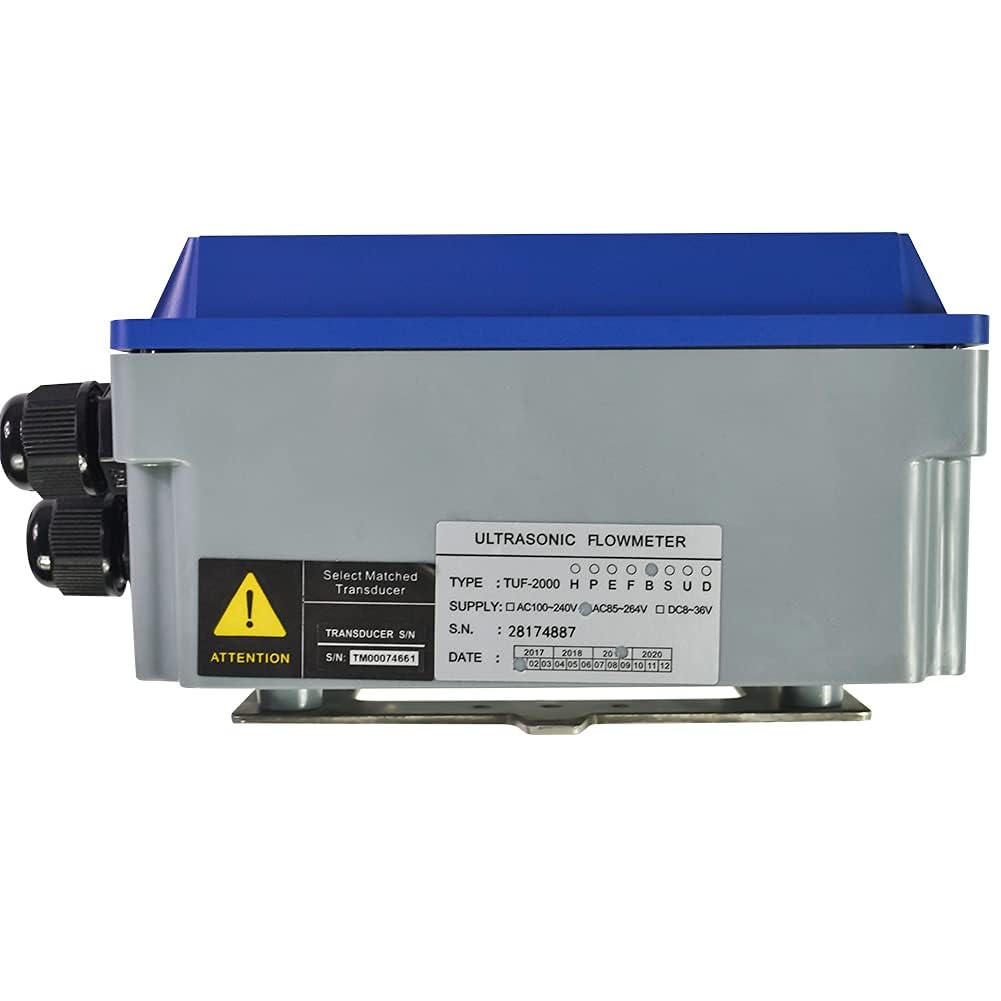 GELTTULU Digital Ultrasonic Flow Meter TUF-2000B Liquid Flowmeter IP67 +TM-1 DN50-700mm