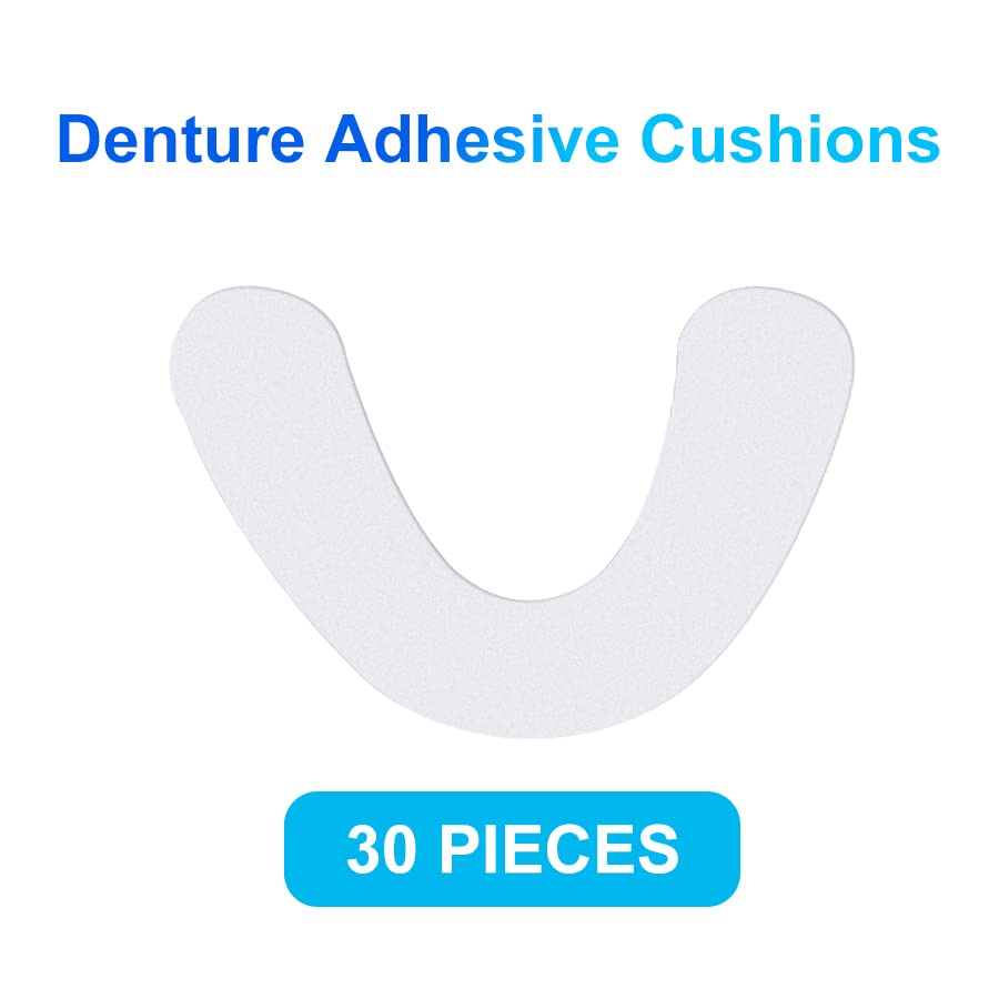 Denture Adhesive Cushion- Extra Strong Hold for Secure Hold and Food Seal 120 Pads(4 Pack) (Lower)