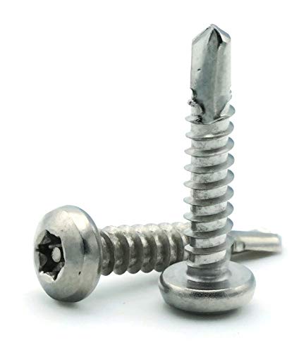 Torx w/Pin Tamper Proof Security Pan Self Driller TEK-3 Screw 410 Stainless Steel - #12 x 1-1/2 (T-27) Qty-100