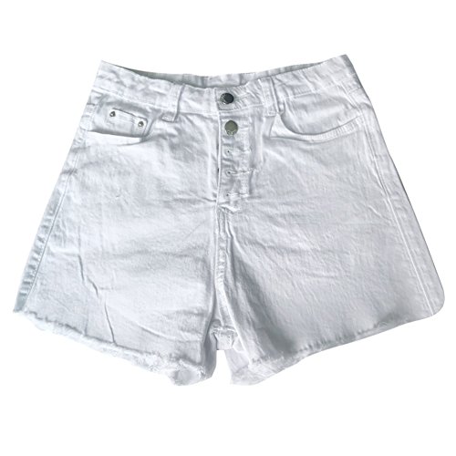 New Mini Shorts ,THENLIAN Women Hole Destroyed Ripped High Waist Jeans Denim Shorts Hot Pants (XL, White )