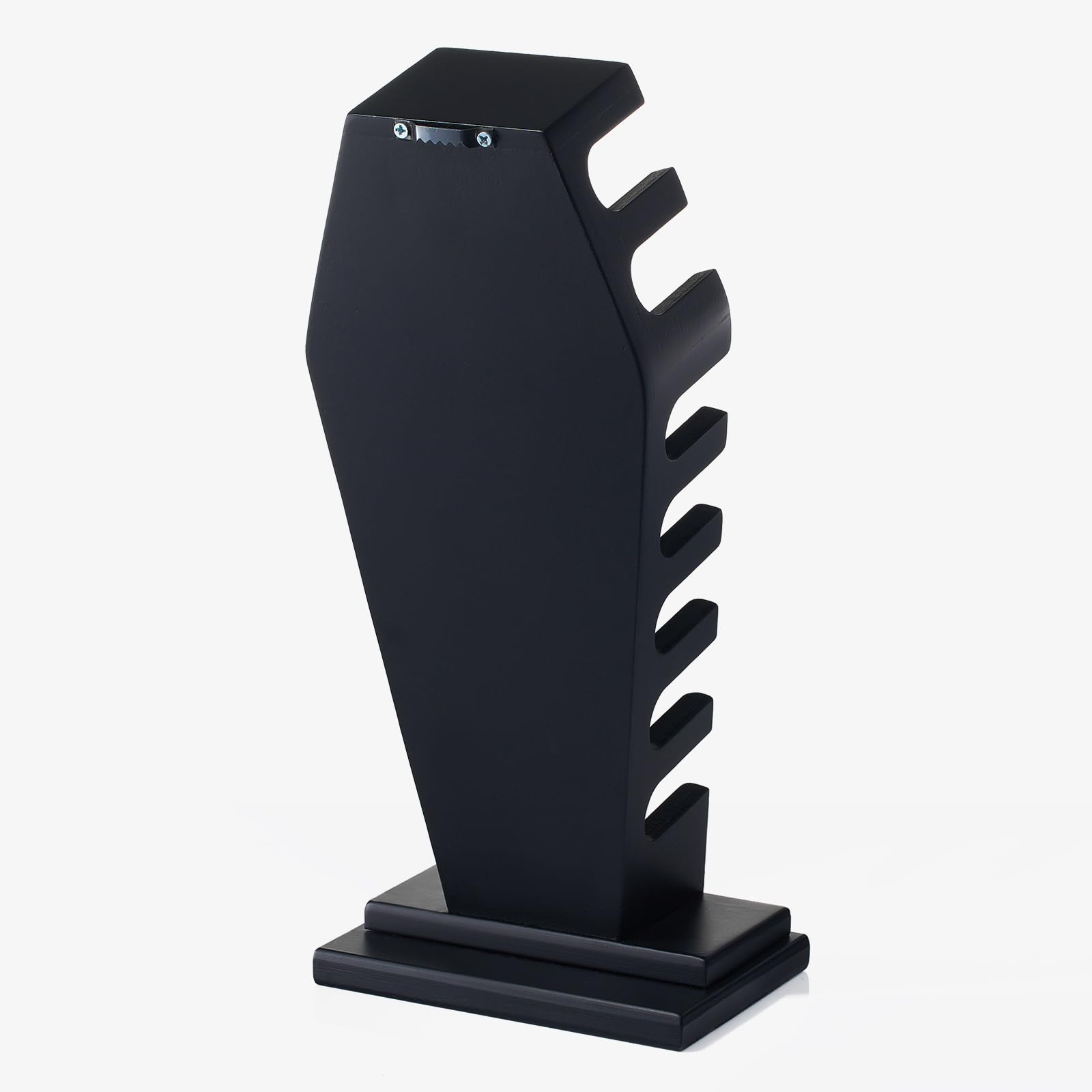 GUTE Gothic Coffin Knife Holder - Kitchen Storage Organizer, All Standard Cutting Knives, Home Decor Accessories, Spooky Decoration, Haunting Goth Gift Room, Bar, Kitchens 14" H (Without Knives)