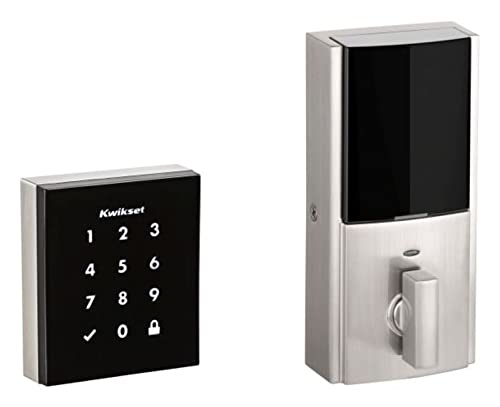 Kwikset 99540-001 Obsidian Keyless Entry Door Lock Z-Wave Plus Electronic Touchscreen Deadbolt, Satin Nickel