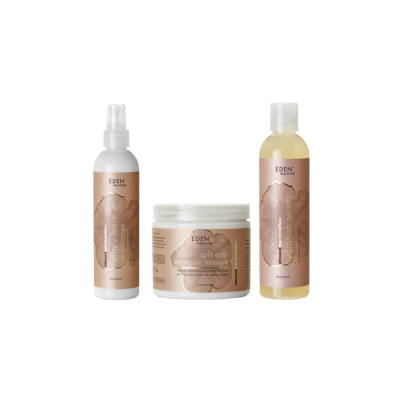 EDEN BodyWorks Almond Marshmallow Conditioner, Masque and Serum | 3 Piece Set