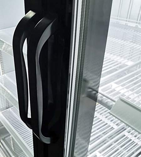 Vortex Refrigeration Commercial Grade Merchandiser Freezer | 3 Self-Closing Doors | Fog Resistant Glass | 69 Cu. Ft. | 12 Adjustable Shelves | For Restaurants | 78.2β x 29.9β x 78.7" | Black