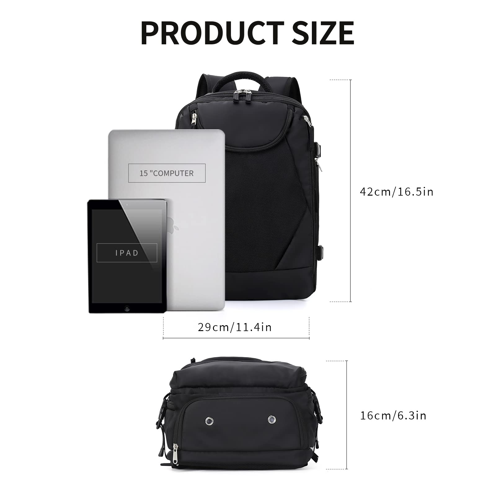 coowoz Casual DaypacK College Bag,Large Travel Backpack Women, Waterproof Outdoor Sports Rucksack Carry On Backpack,Hiking Backpack
