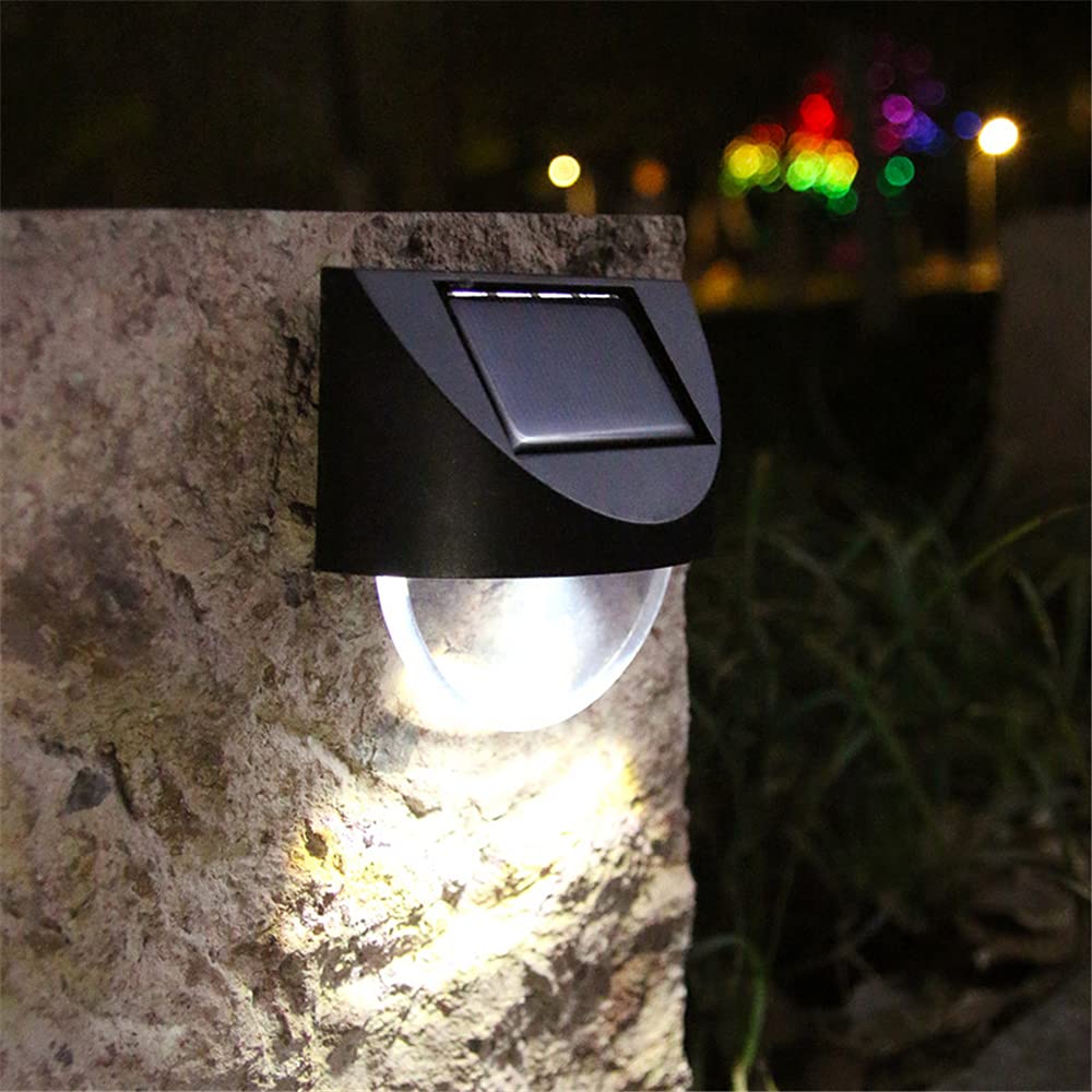 ZHUANYIYI 4 Pieces, Outdoor Solar Lights, Solar Wall Lighting Guide Lights, Courtyard Garden Home Waterproof Staircase Lights