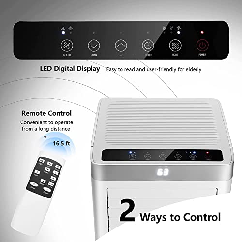 PETSITE Portable Air Conditioner, 8000 BTU AC Cooling Unit with Remote Control, 3-in-1 Air Conditioners with Dehumidifying, Fan & Air Cooler Function, Cools Up to 230 sq.ft