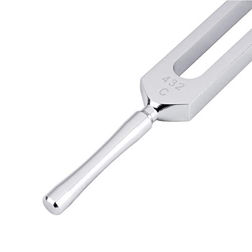 QIYUN Tuning Fork, 432 Hz Tuning Forks Healing Tuned, Tuning Fork with a Malle, Cleaning Cloth and Bag, Aluminum Alloy