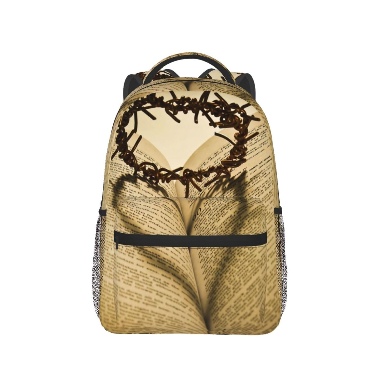Christian Backpacks Jesus Cross Laptop Bookbag Computer Bag Hiking Travel Daypack for Women Men