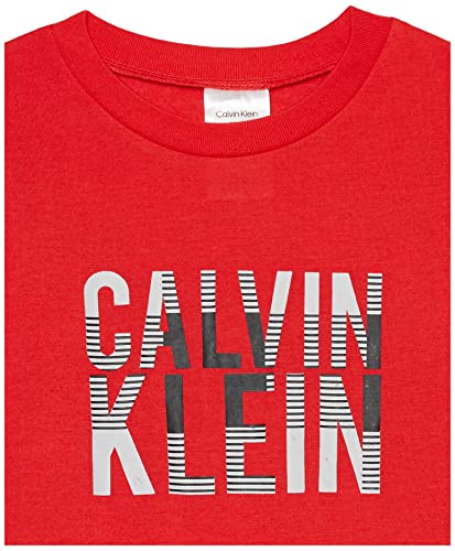 Calvin Klein Boys' Long Sleeve Tee Jogger Pajama Set, Black Buffalo Plaid