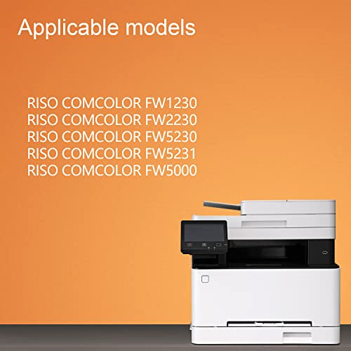 SAIBOYA Comcolor FW1230 FW-1230 Ink Cartridge (SG-7250 SG-7251 SG-7252 SG-7253) Replacement for Riso Comcolor FW1230 FW2230 FW5230 FW5231 FW5000 Printers,1000ML 4 Pack.