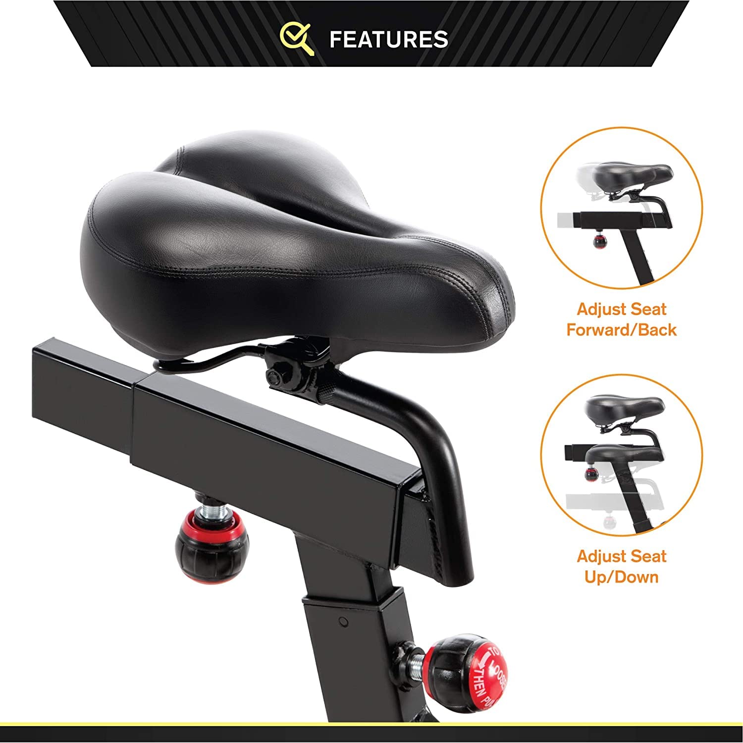 CIRCUIT FITNESS Circuit Fitness Club Revolution Cycle for Cardio Exercise - Red/Bluetooth