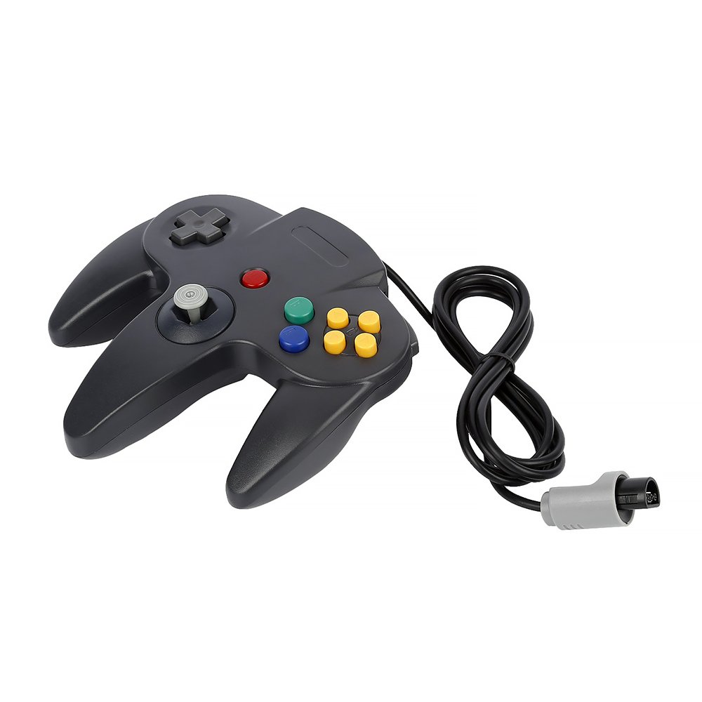 QUMOX 2X Game Controller Joystick for Ntdo 64 N64 System GamePad Black