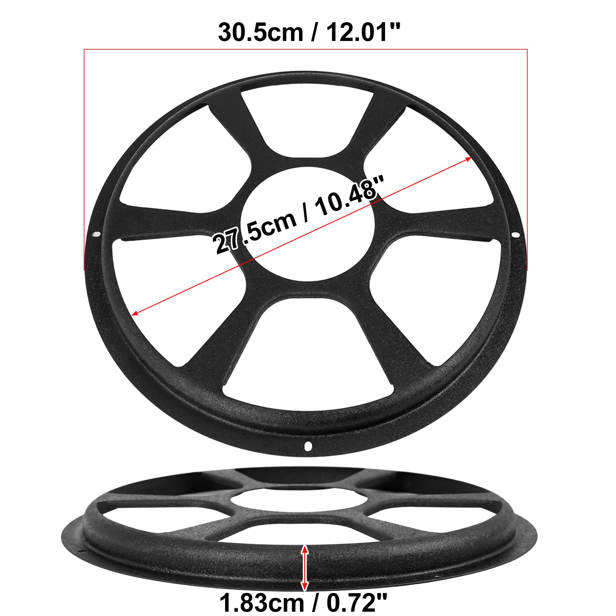 X AUTOHAUX Universal 12 Inch Black Car Audio Speaker Hollow Mesh Sub Woofer Subwoofer Grill Cover Protector