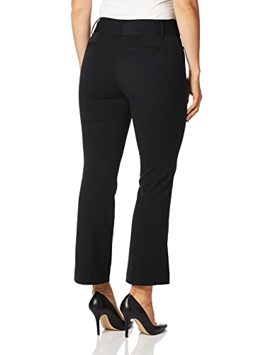 Rafaella Women's Plus Size Curvy Fit Gabardine Bootcut Stretch Dress Pants, 31 Inch Inseam, With Pockets (Size 16-22), Black, 16