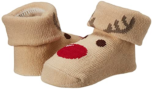 Hudson Baby Unisex Baby Socks Boxed Giftset, Reindeer, One Size
