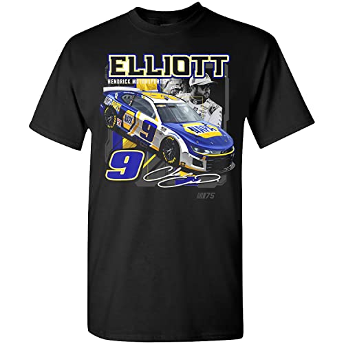 Checkered Flag Sports Chase Elliott 2023 NAPA Draft T-Shirt Black (as1, Alpha, l, Regular, Regular)