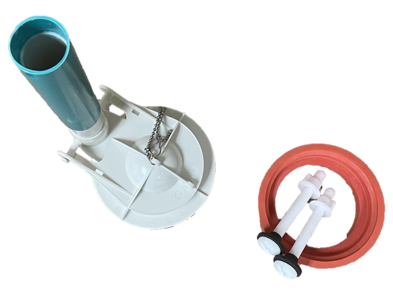 Champion 4 Two Piece Toilet Replacement Flush Valve With Overflow Extension Tube by NuFlush fits American Standard 3174.002-0070A