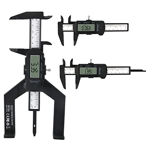 Digital Height Gauge Vernier Caliper - 2-in-1 Measuring Tool with Inch/Metric/Fraction Conversion, Large LCD Screen, 0-3 Inch/0-80mm Range, and Auto-Off Feature for Precision Measurements