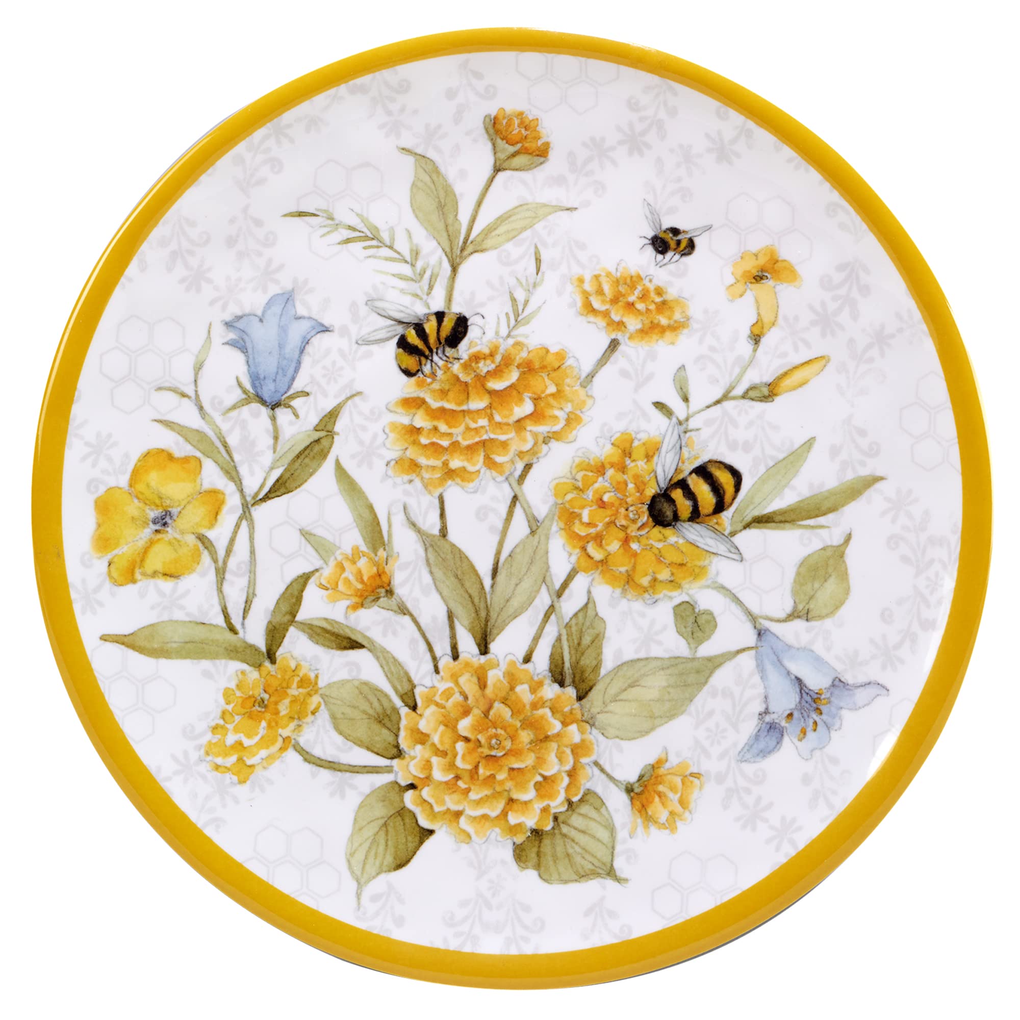 Certified International Bee Sweet 9" Melamine Salad/Dessert Plates, Multicolor, Medium, Set of 6