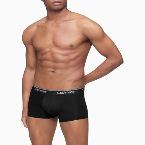 Calvin Klein Men's Micro Stretch 5-pack Low Rise Trunk, Ponderosa Pine, Galaxy Grey, Black, Kewl Lime, Natural Grey, Medium
